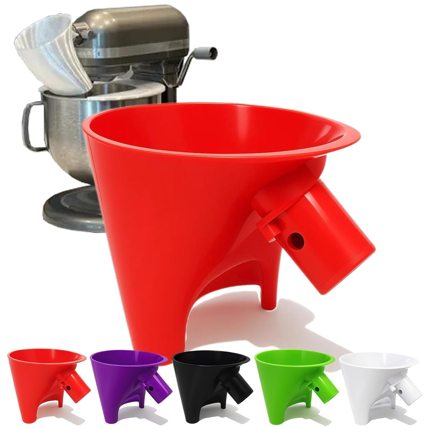 Flour Funnel for Kitchen Aid Mixer for 4.5-5 Quart Tilt-Head Stand Mixe ...