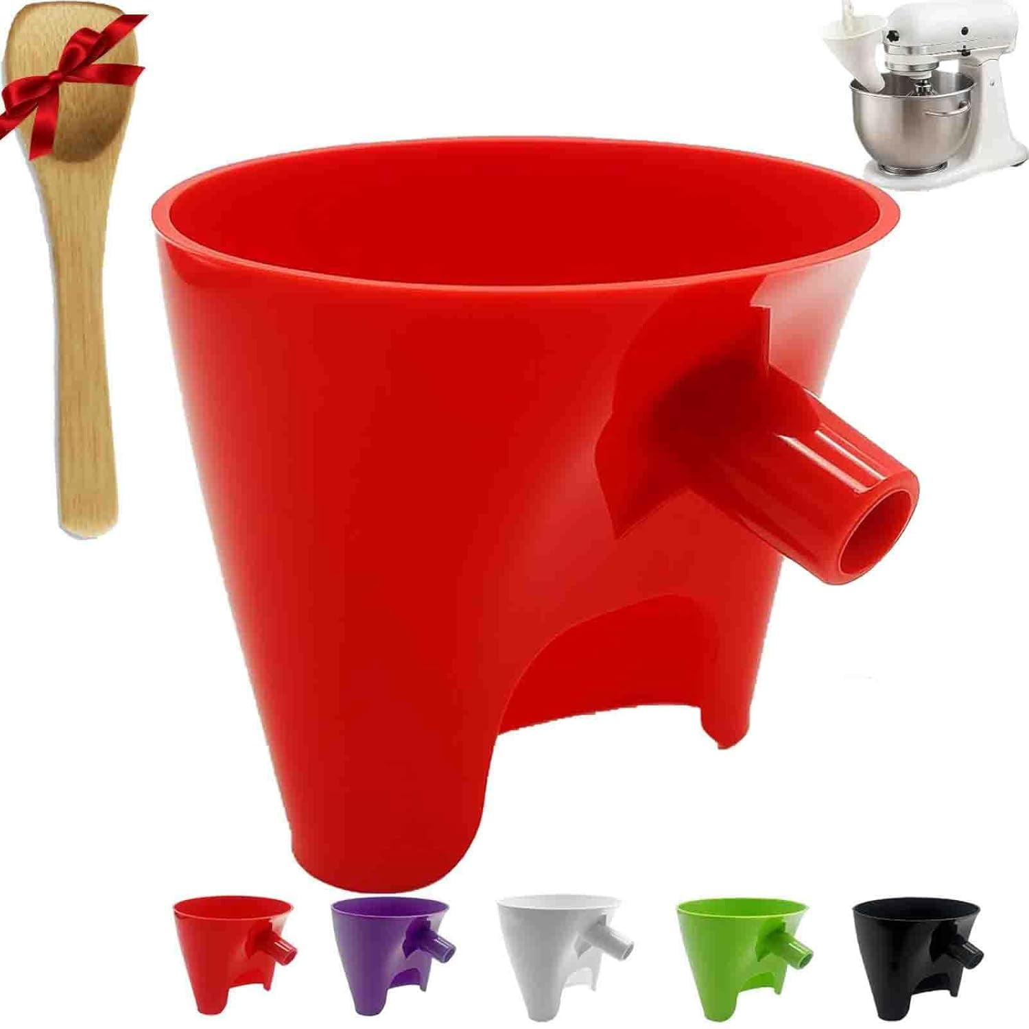 Flour Funnel for Kitchen Mixer Baking Funnel Attachment, Stand Mixer ...