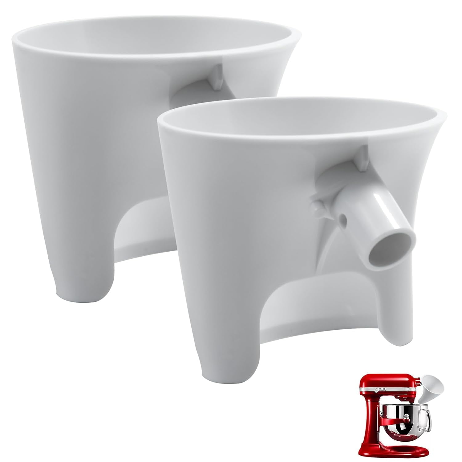 Flour Funnel for Tilt-Head Stand Mixers, Easy-Pour Flour Funnel for 4.5 ...