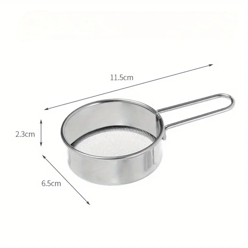 Flour Sieve Stainless Steel Fine Mesh Powdered Sugar Duster Flour ...