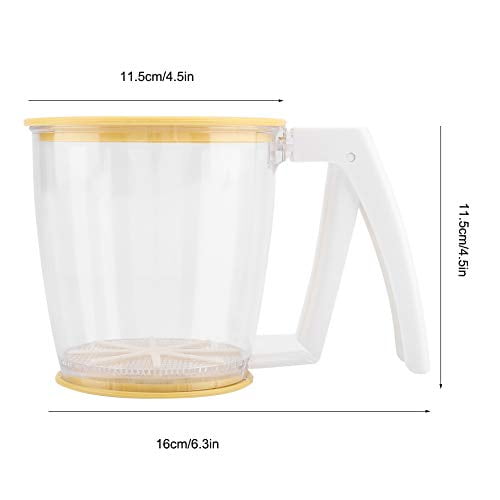 Flour Sifter, Baking Crank Flour Sifter for Baking Supplies Container ...