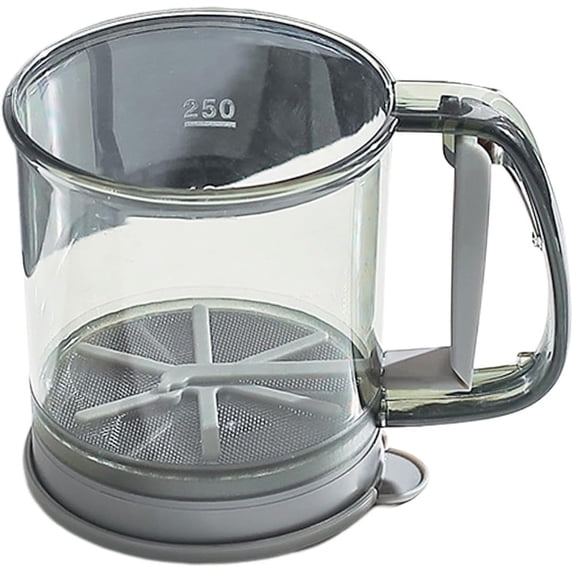 Flour Sifter for Baking, Plastic Sifter, ouble layer Flours Sieve with ...