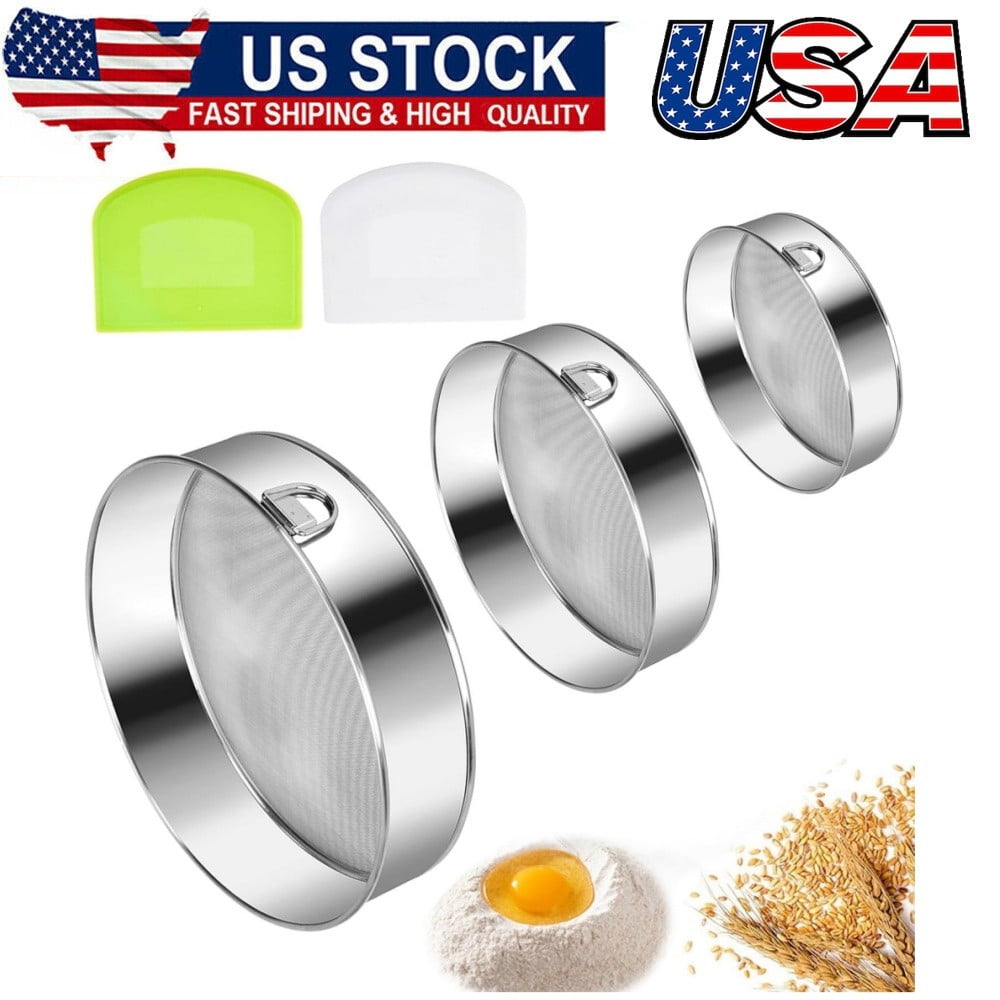 Flour Sifter,Flour Sieve Set Tamis Flour Sieve 60Mesh Flour Sifter ...