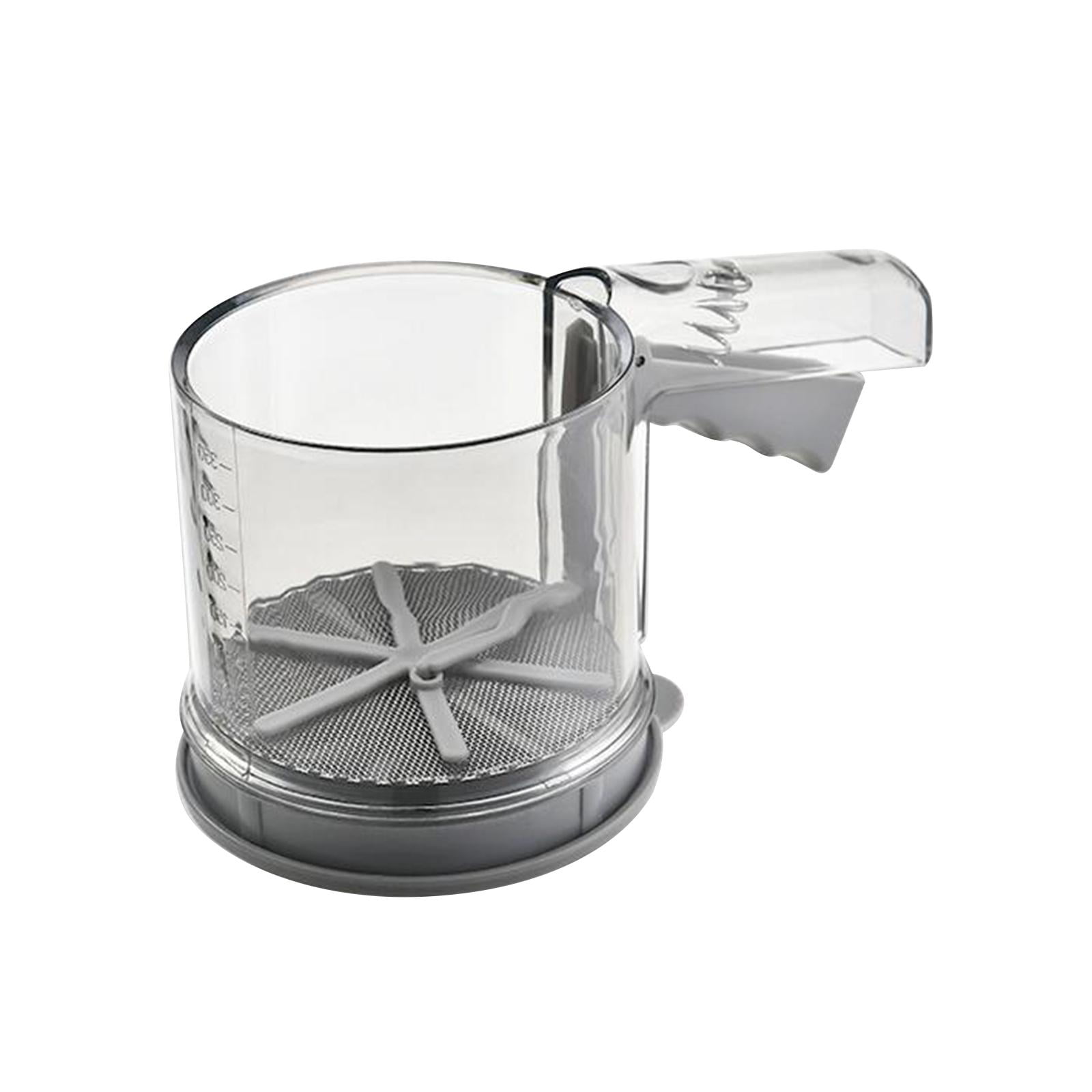 Flour Sifter Sieve Kitchen Gadget Sieve Cup with Scales for Baking ...