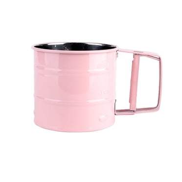 JEEXI Stainless Steel Flour Sifter, 3-Cup, Soft Grip, Double Layer Mesh ...