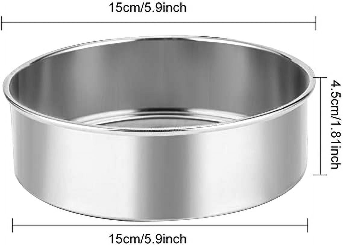 Flour Sifter Stainless Steel Flour Sieve Professional Baking Sifter ...