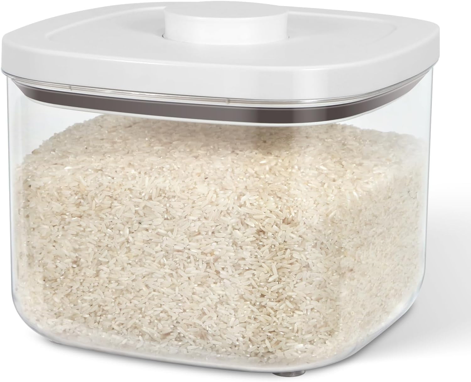 Flour Storage Container -10 Lbs / 5.28 Qt Rice Container with Pop Up ...