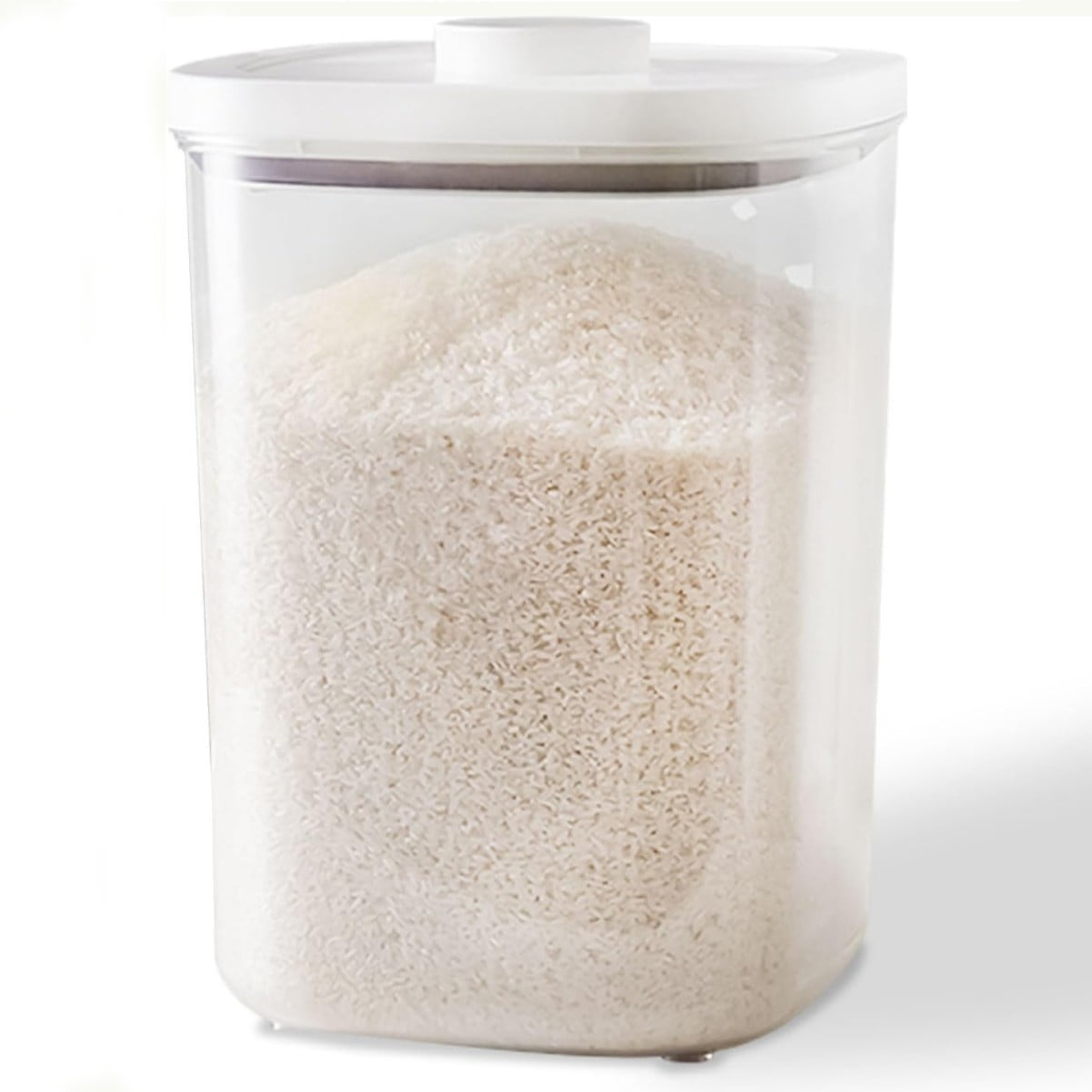 Flour Storage Container, 20 Lbs / 10.45 Qt Rice Container, Clear ...