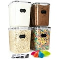 Flour Sugar Storage Containers (5.3L/4pk) Great Rice Canisters Sets For ...