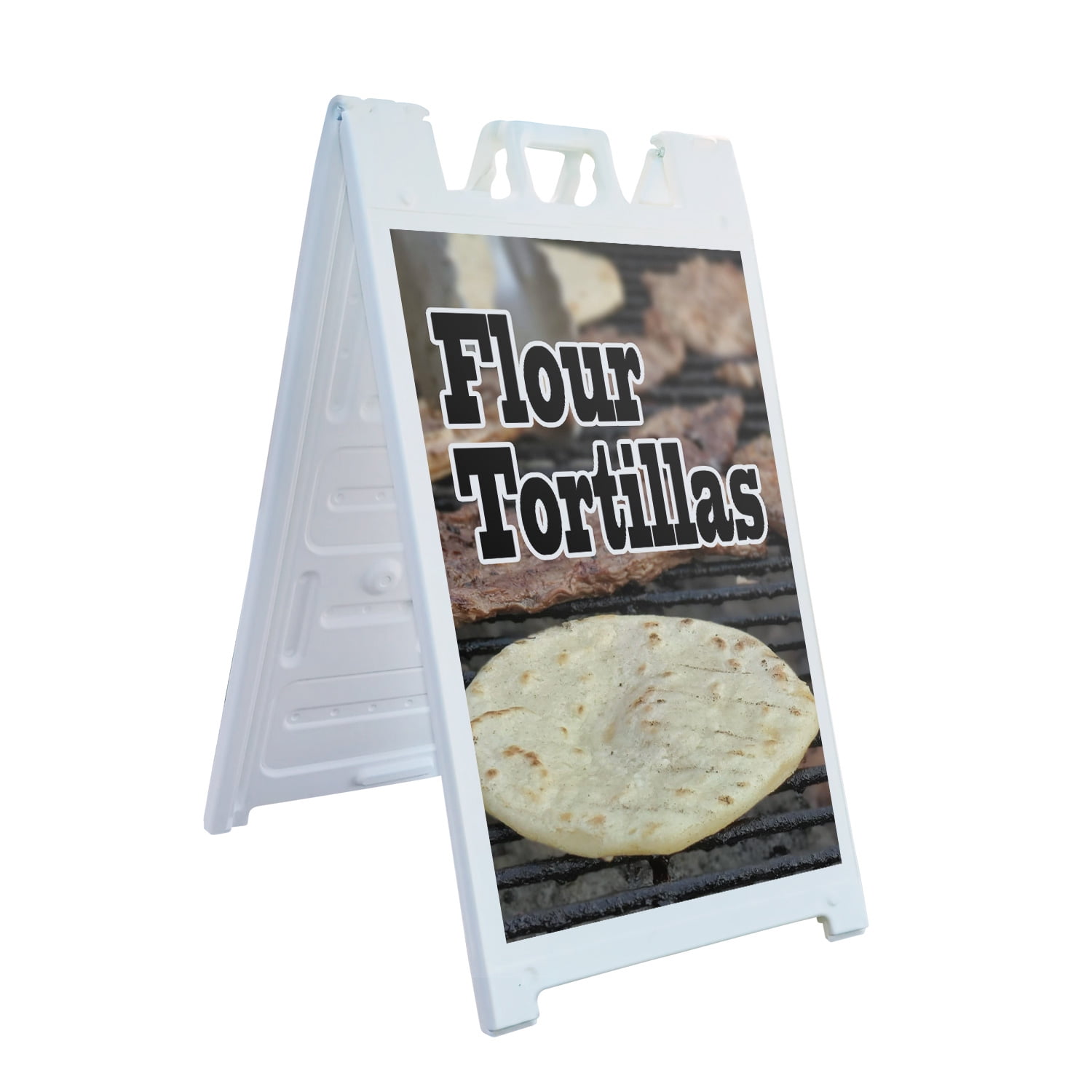 Flour Tortillas 24" x 36" Double Sided A-Frame Sidewalk Sign Includes 2 ...