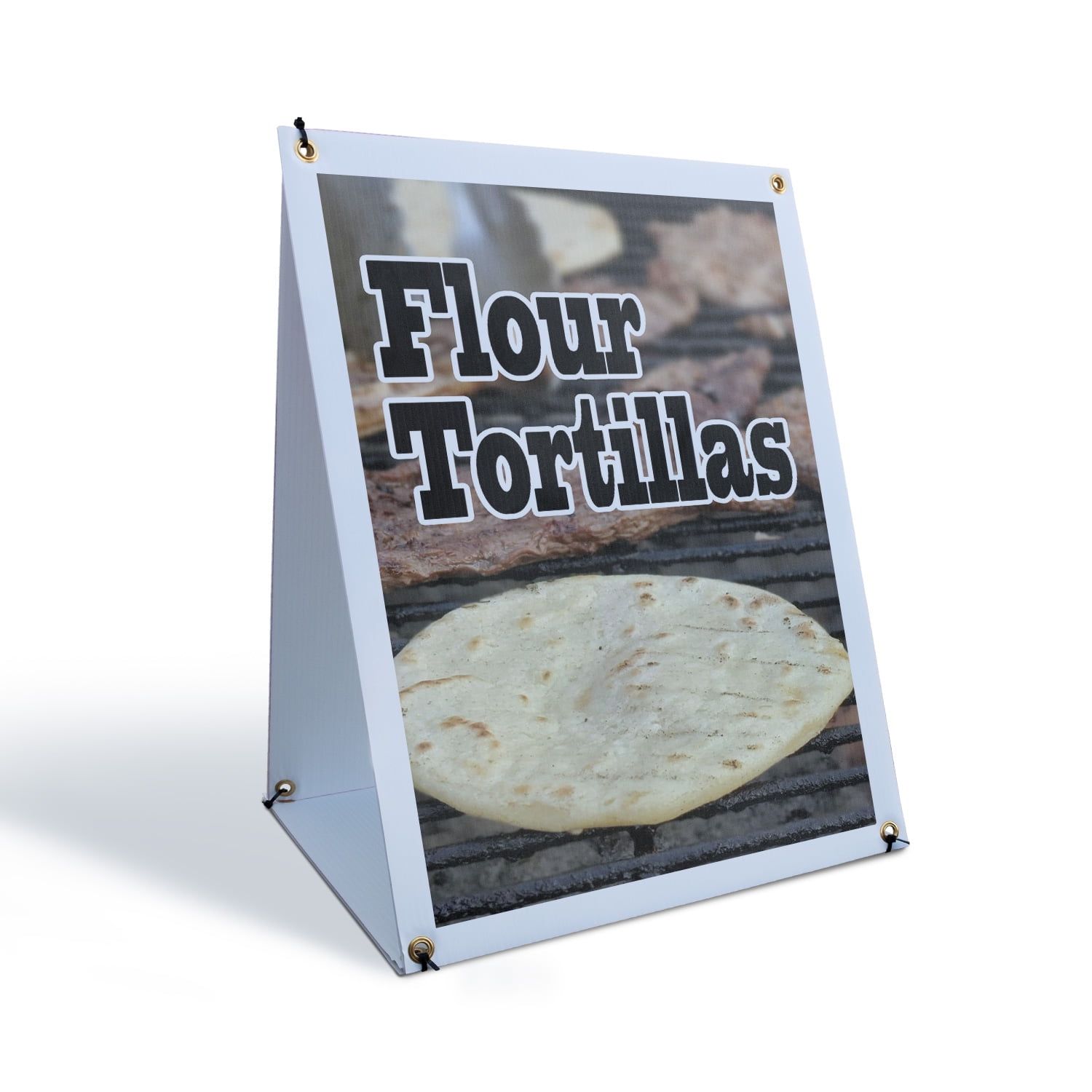 Flour Tortillas Sidewalk Sign 18 Inch x 24 Inch A-Frame Images On Both ...