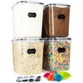 Flour and Sugar Storage Containers 5.3L 4-Pack Airtight Kitchen Pantry ...