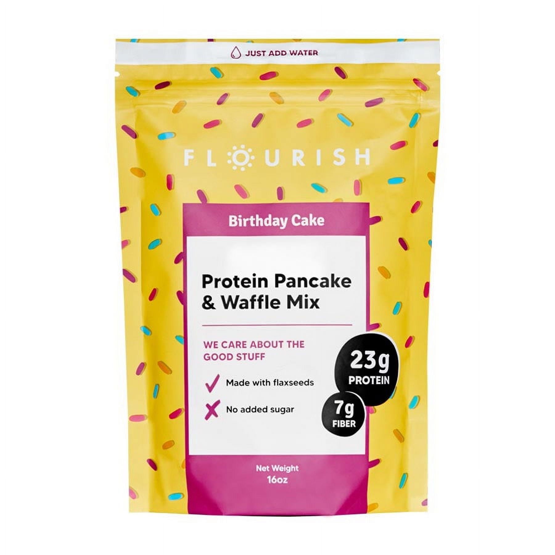 Flourish Birthday Protein Pancake Mix 16 oz. - Walmart.com