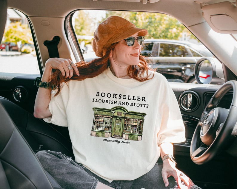 Flourish Blotts Color Shirt, Wizard House Shirt, Magical Castle Shirt, Wizard School Shirt, Book ...