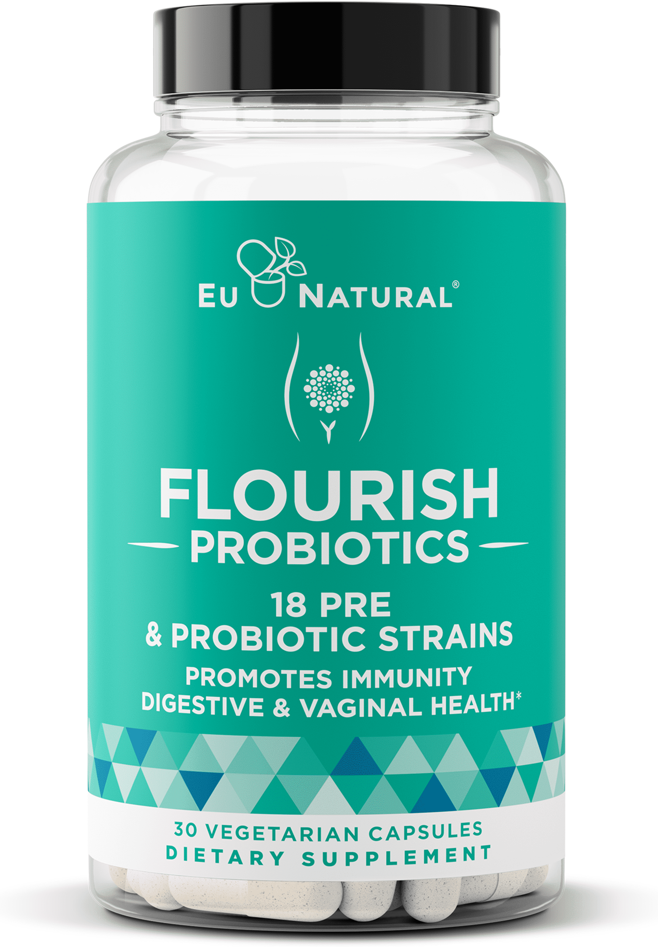 Flourish Probiotics + Prebiotics for Women – Gut and Digestion, Urinary Tract, Reduce Bloating ...