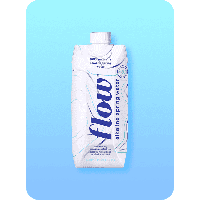 Flow Alkaline Spring Water- 100% Natural, High Mineral, 16.9 fl oz, 12 ...