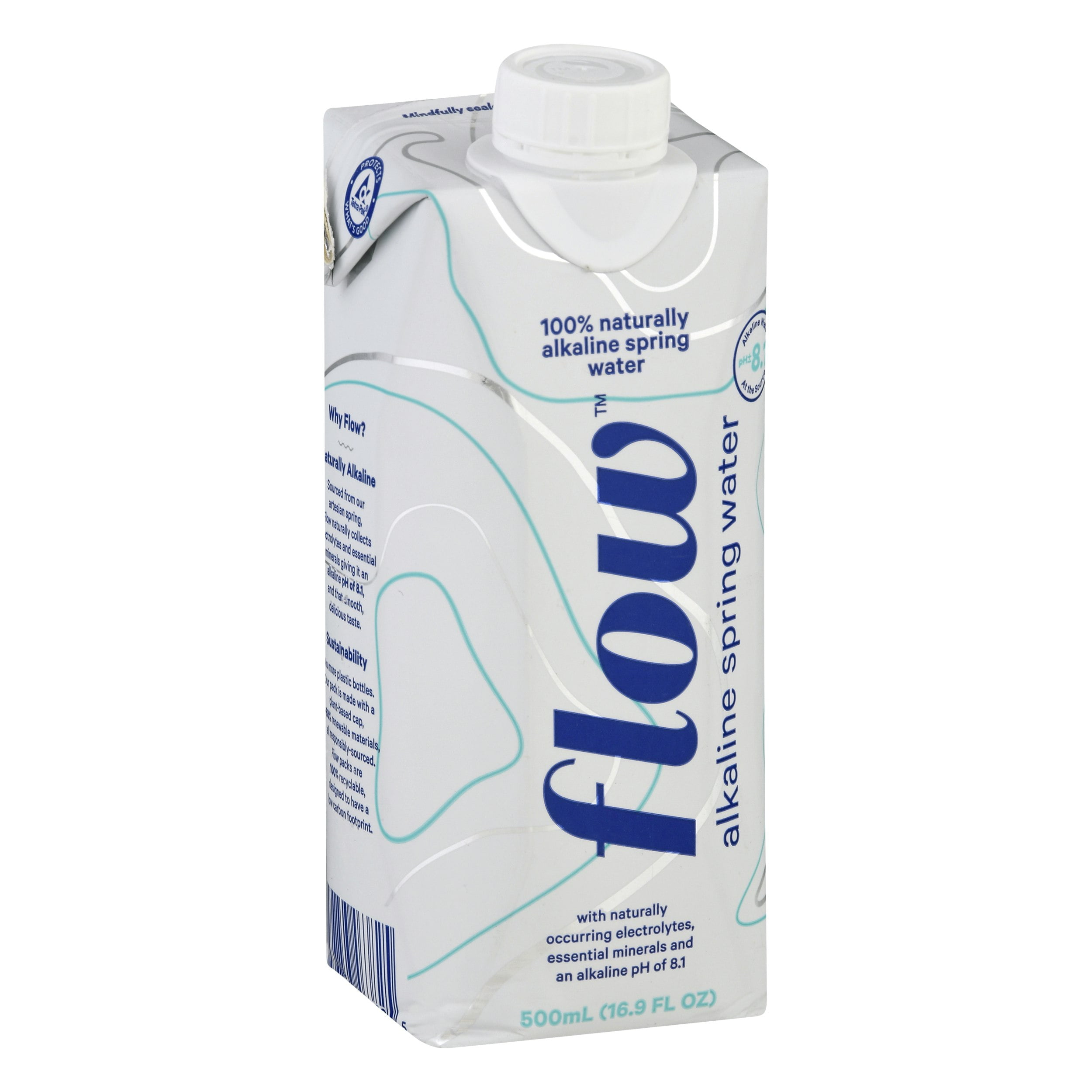Flow Alkaline Spring Water 500 ml (16.9 fl oz) (Pack of 12) - Walmart.com