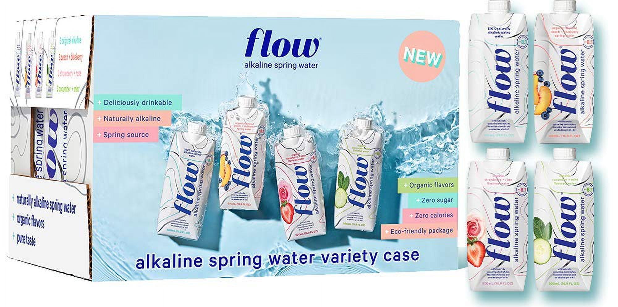 Flow Alkaline Spring Water - Naturally Alkaline Flavored Water With ...
