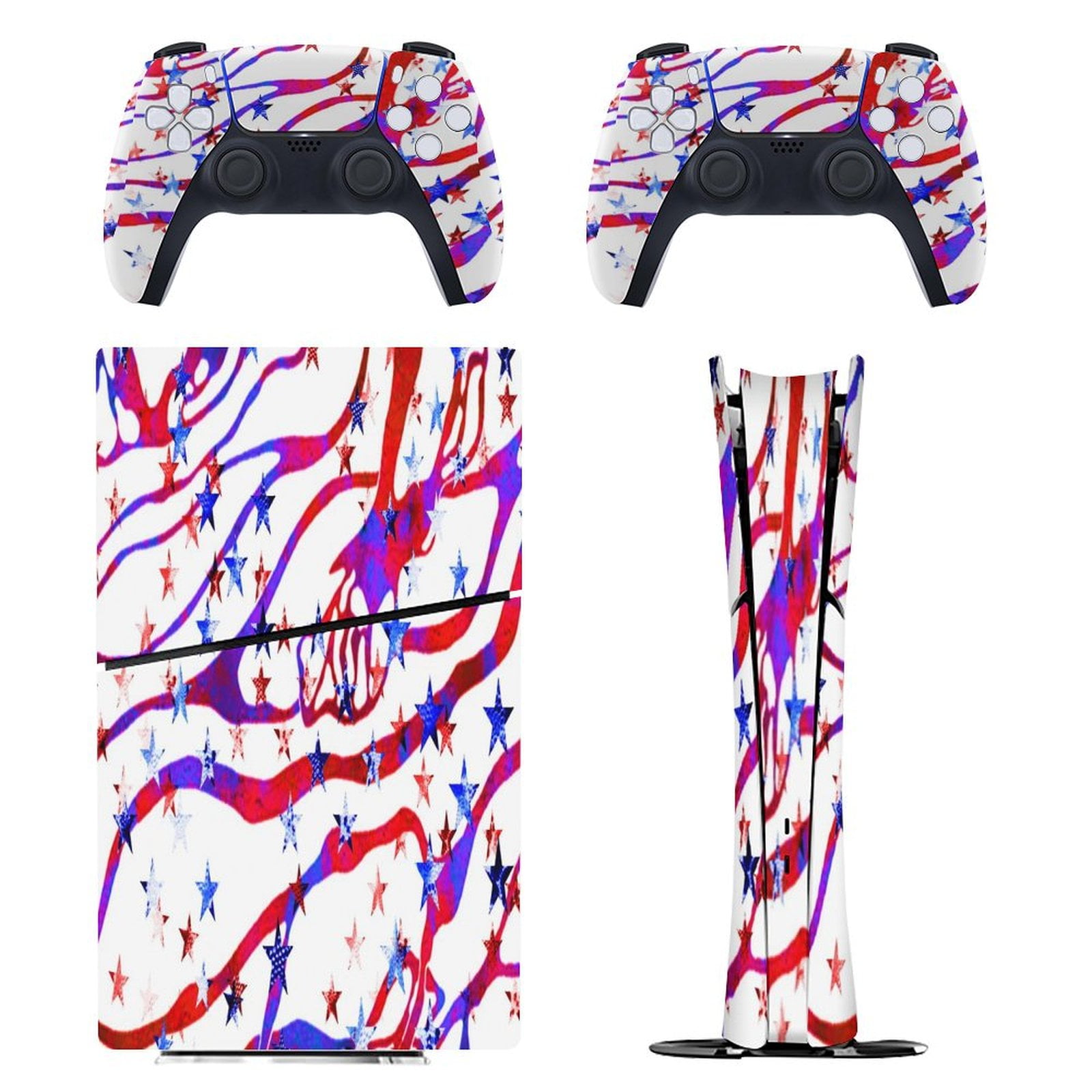 Flow,American Flag,star PS5/PS5 Slim Digital Disc Skin Sticker For ...