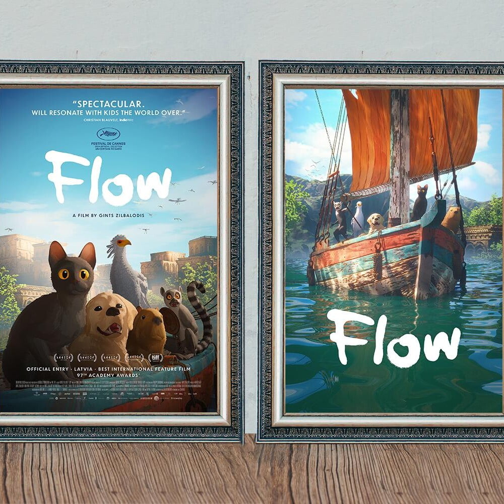 Flow Anime Movie Poster, Flow 2025 Best Anime Movie Poster, Art Photo ...