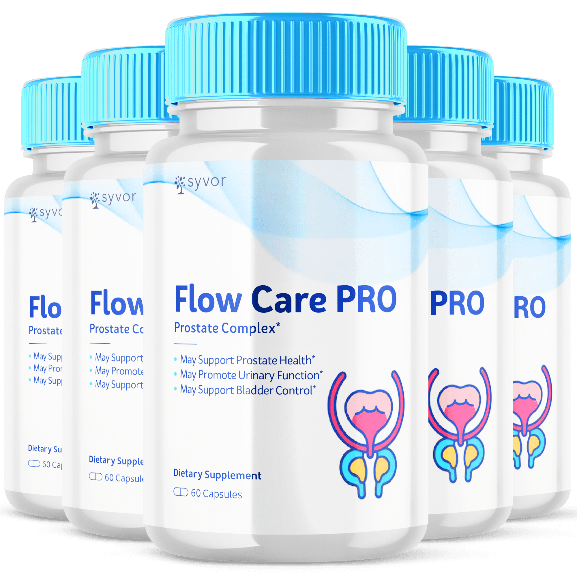 Flow Care Pro Advanced Prostate Complex Supplement Natural Bladder ...
