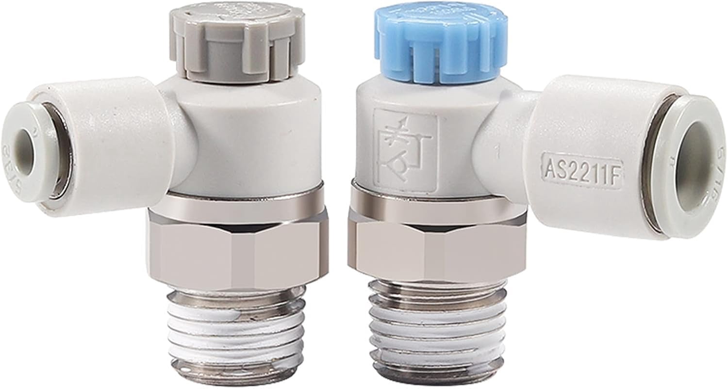 Flow Control Valve Self-lock Speed Controller AS1201F-M5-04A Pnuemaitc ...