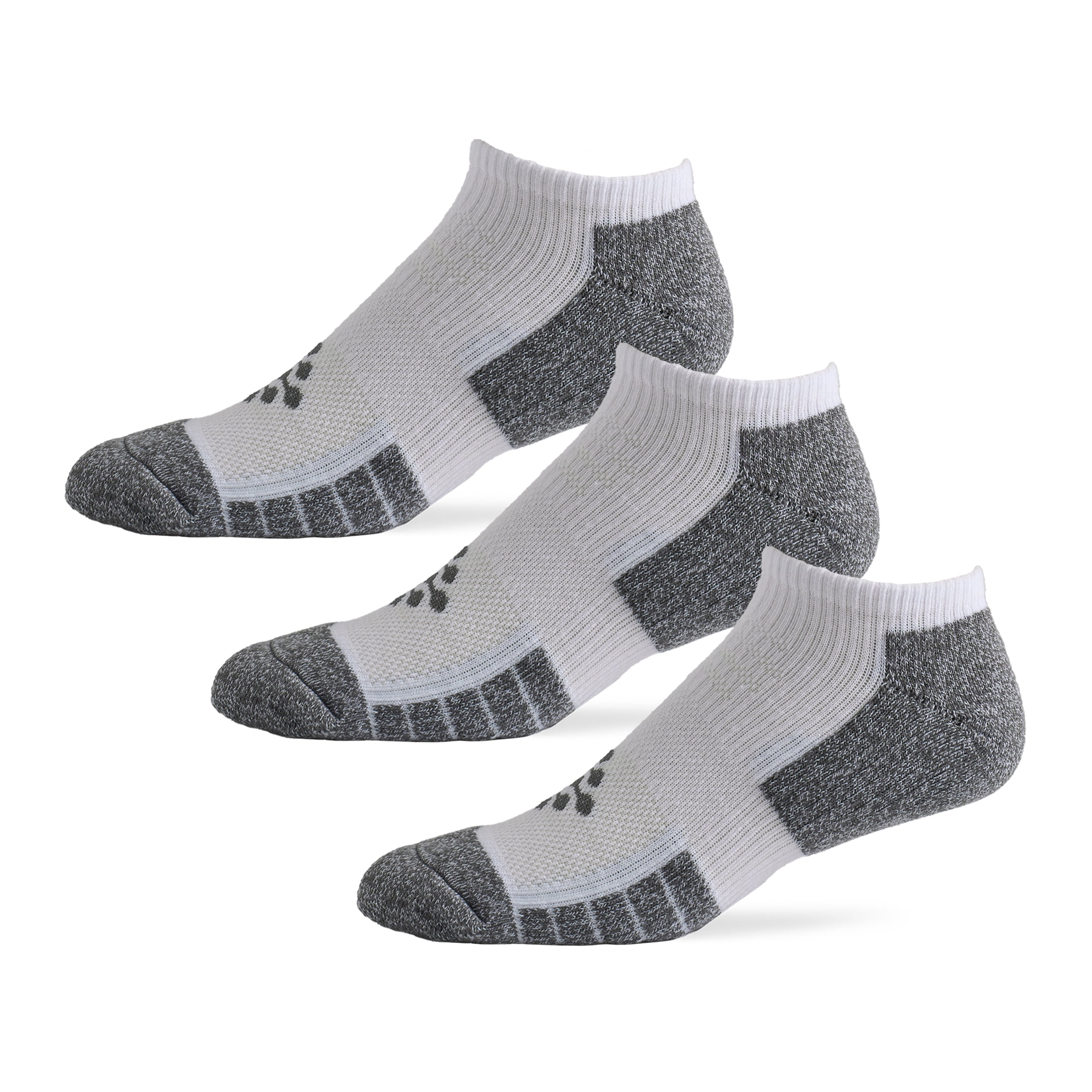 TRUEENERGY Flow High Impact Low Cut Cushion Sock, Men's Size 10-14.5, 3 ...