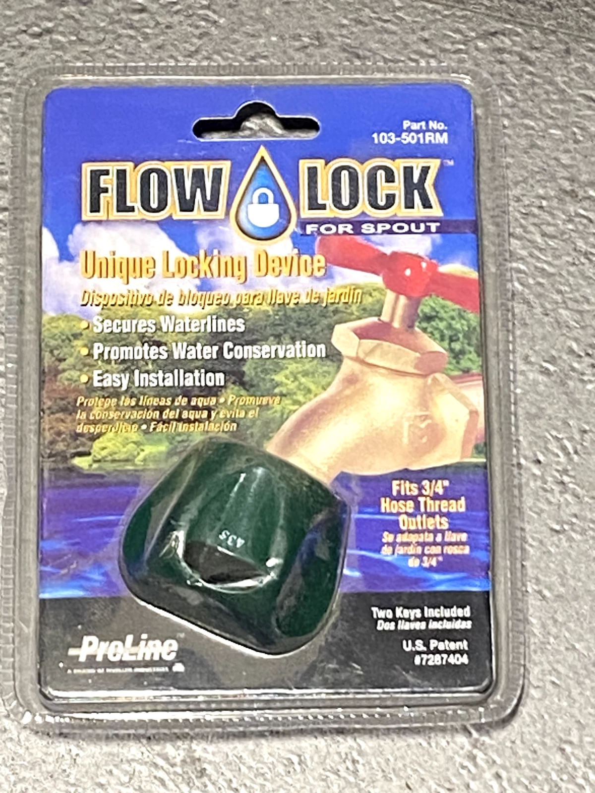 Flow Lock Spigot Valve 103-501Rm Fits 3/4" Garden Hose Thread Outlets ...
