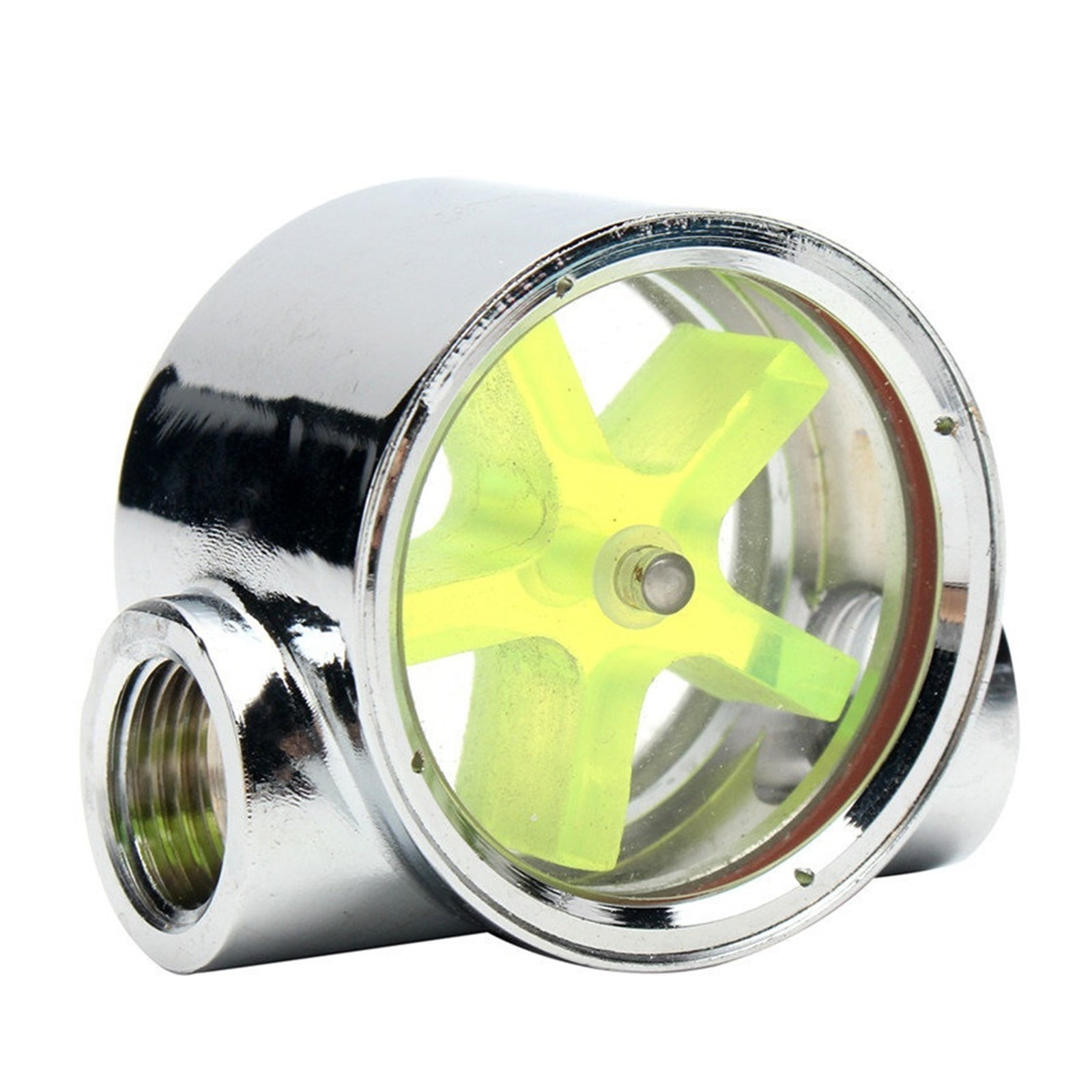 Flow Meter Water Cooling Flow Indicator Meter Copper Chromed 2 Ways G1 ...