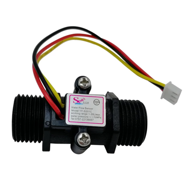 Flow Sensor Volume Sensor Turbo Flow Meter Water Pipes 1/2" Thread ...