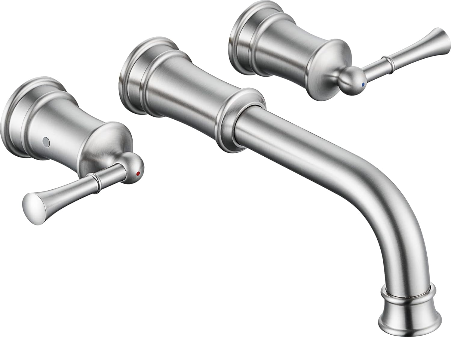 Flow Wall Mount Tub Filler with Rough-in Valve Brass Roman Tub Faucet ...