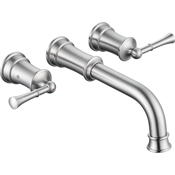 Flow Wall Mount Tub Filler with Rough-in Valve Brass Roman Tub Faucet ...