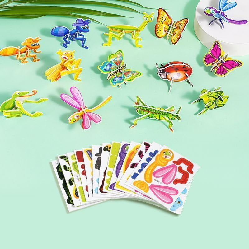 Flowarmth 3D Cartoon Puzzles for Kids, Educational 3D Cartoon Puzzle ...