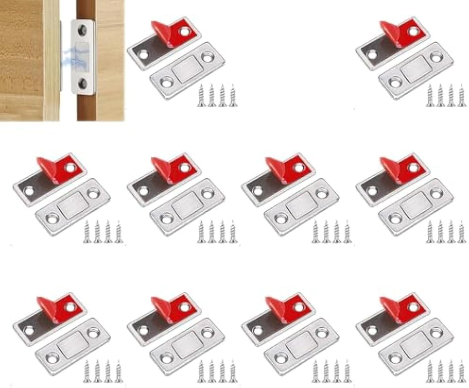 Flowarmth Cabinet Door Magnets, Ultra-Thin Invisible Cabinet Door ...