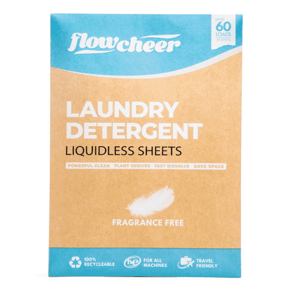 Flowcheer Laundry Detergent Sheets 30 Pcs, Up To 60 Loads, Unscented ...