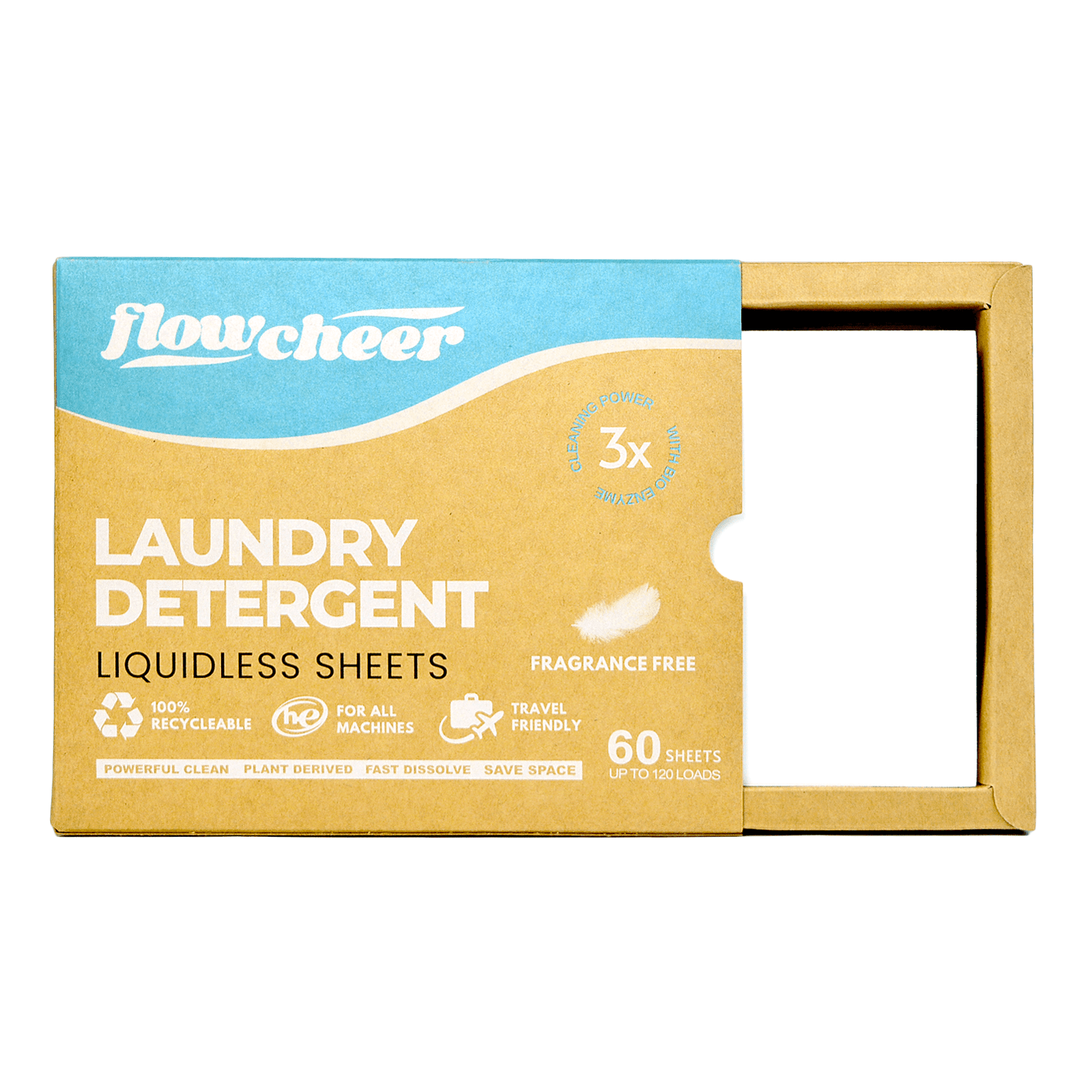 Flowcheer Laundry Detergent Sheets, 60 Sheets, Up to 120 Loads ...