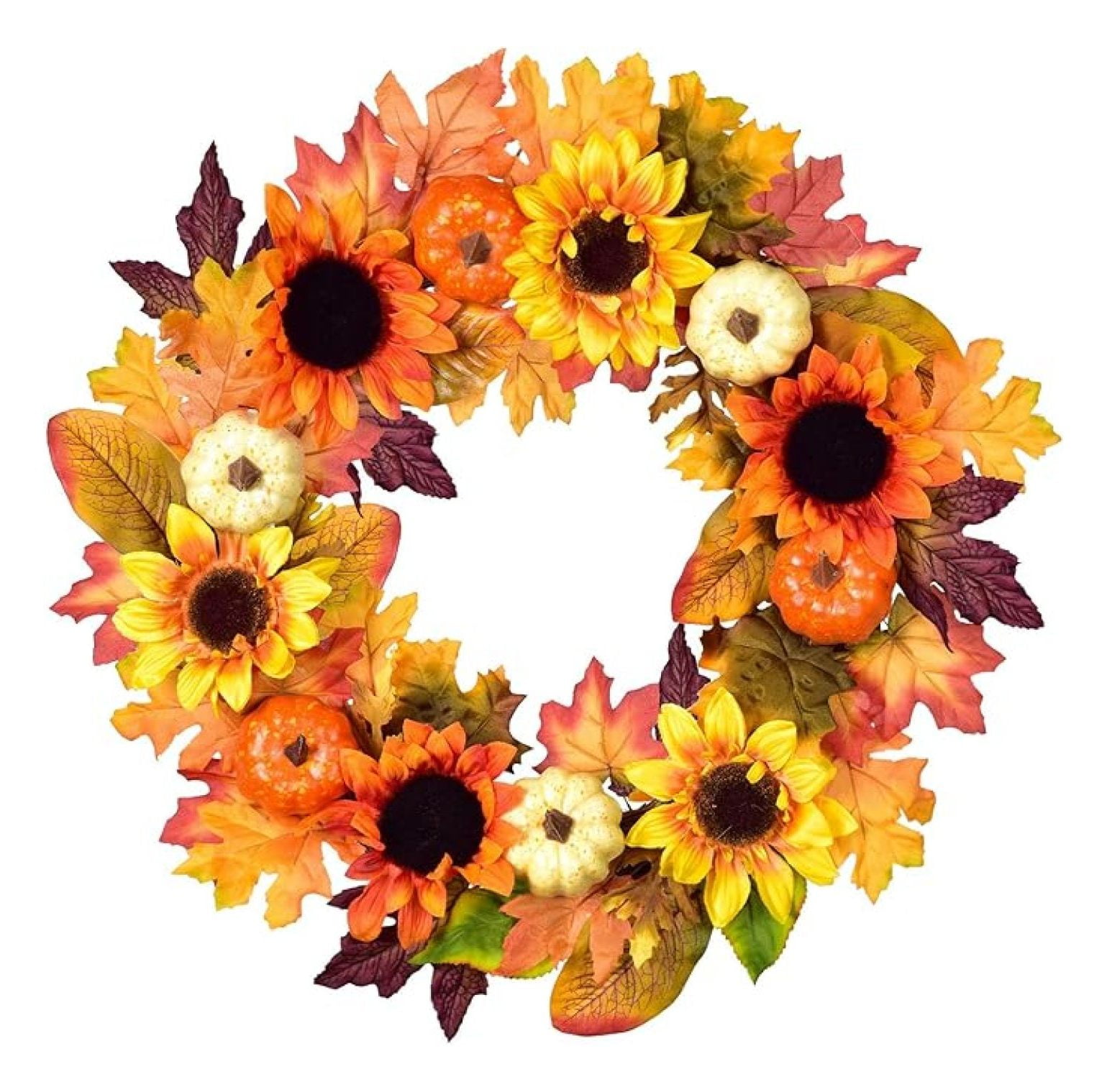 Floween 20 Inch Fall Wreath Decoration Clearance - Colorful Autumn ...