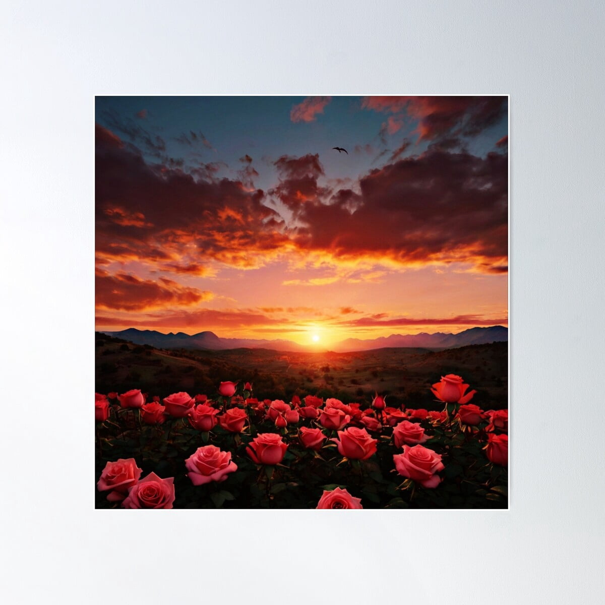Flower 184 Poster Wall Art, Modern Wall Decor For Living Room Bedroom ...