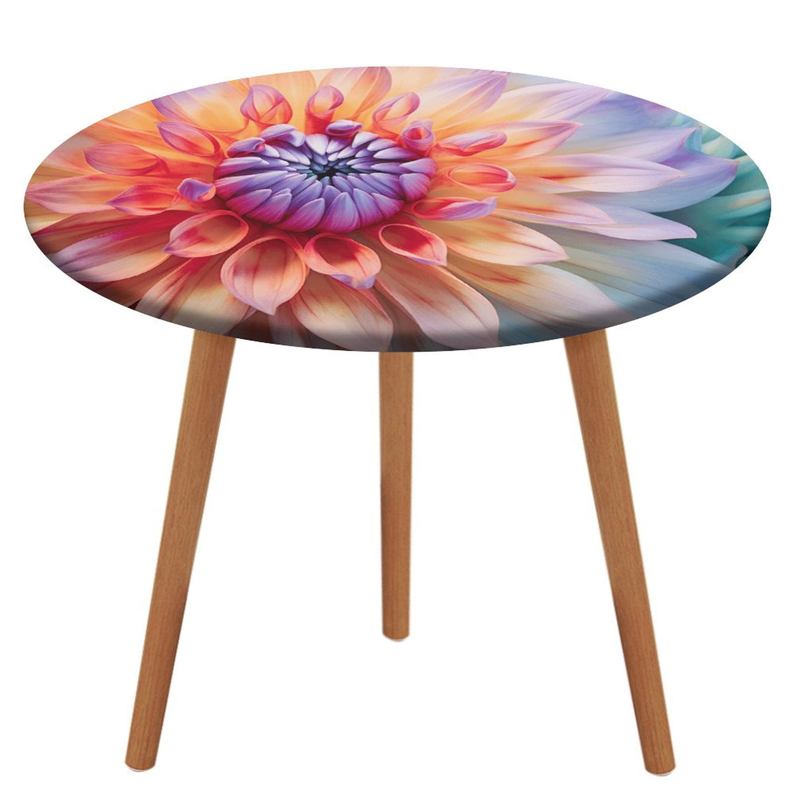 Flower (24) Round Fitted Tablecloth Elastic Table Cover Waterproof ...