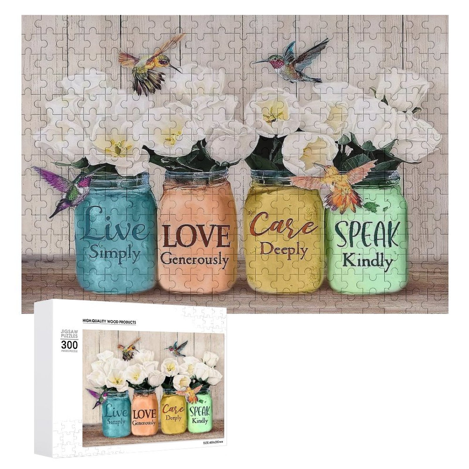 Flower 300 Piece Jigsaw Puzzle for Adults and Families - Farmhouse ...