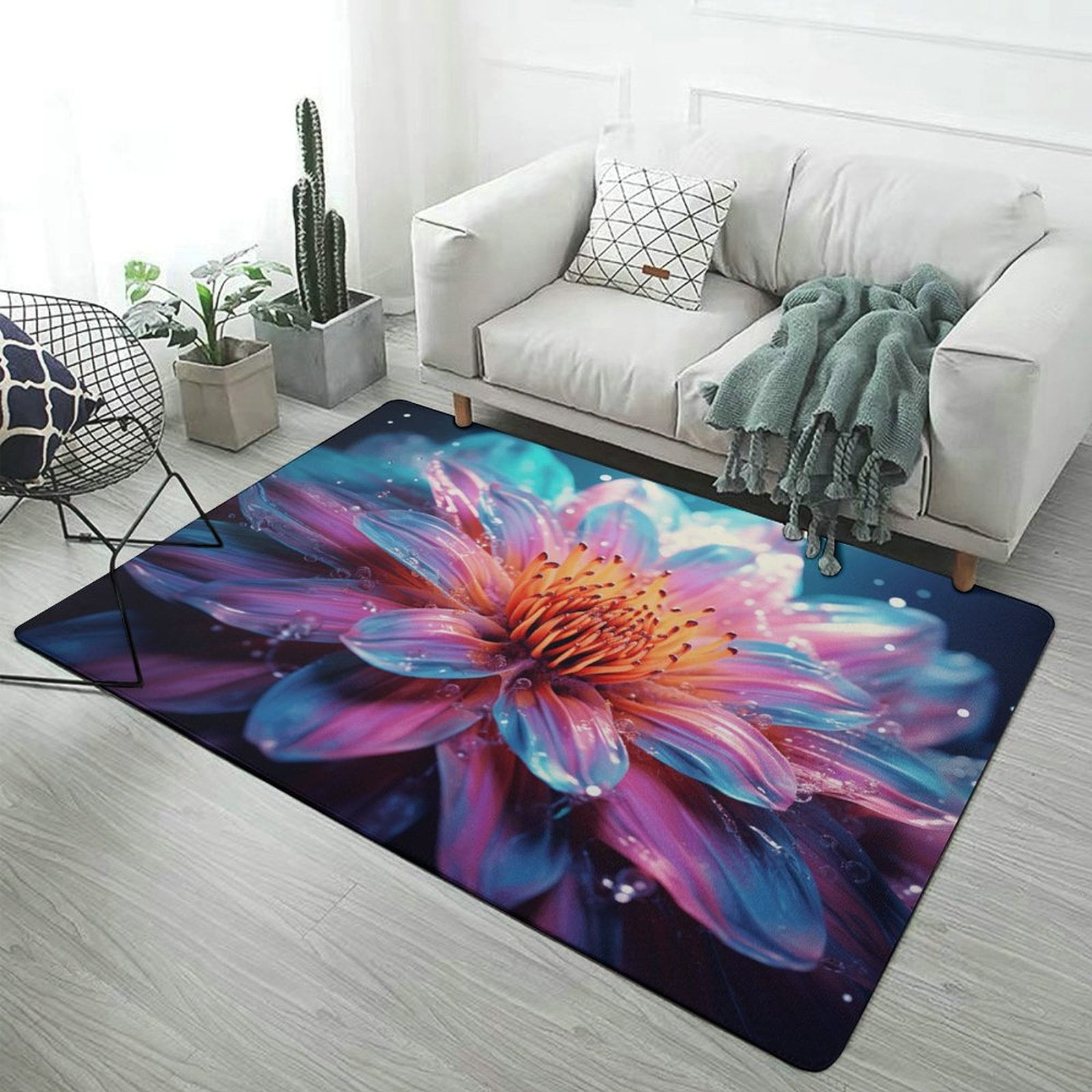 Flower (32) Carpet Style Living Room Bedroom Rug Modern 3d Entry Door ...
