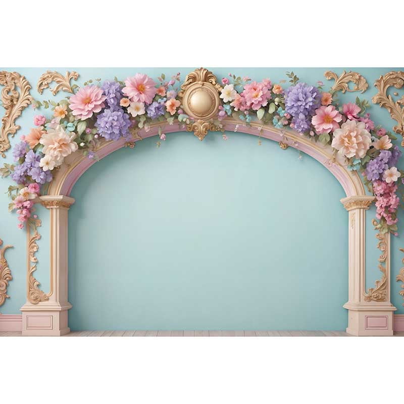 Flower Arch Photography Backdrop Bridal Wedding Birthday Party Photo ...