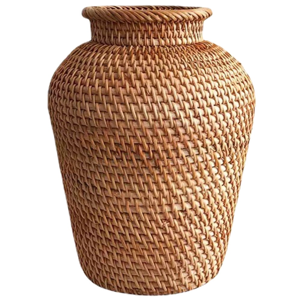 Flower Arrangement Vase Rattan Woven Flowers Basket Home Decorative ...