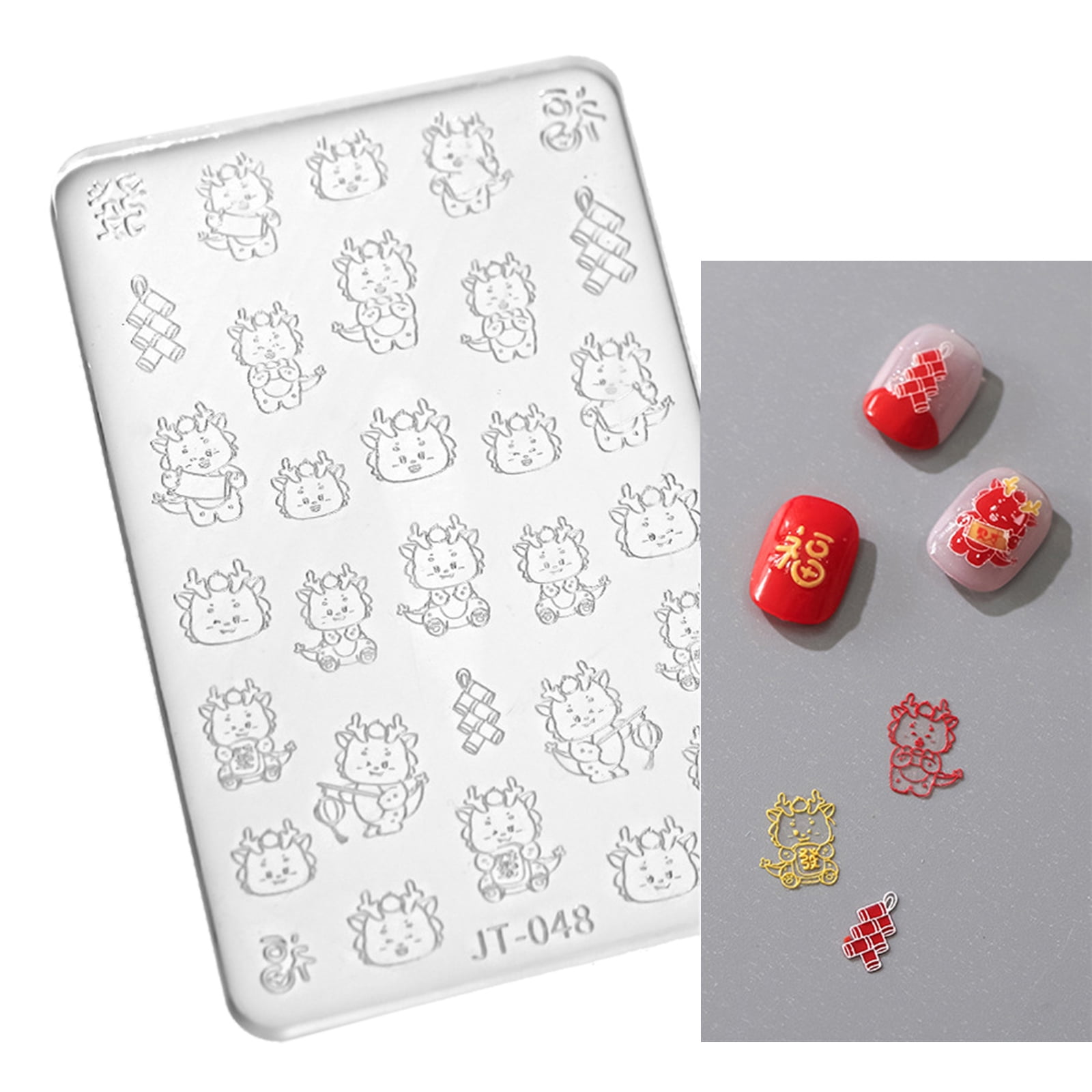 Flower Art Silicone Mold 3D Butterfly Embossing Gel Print Stencil ...