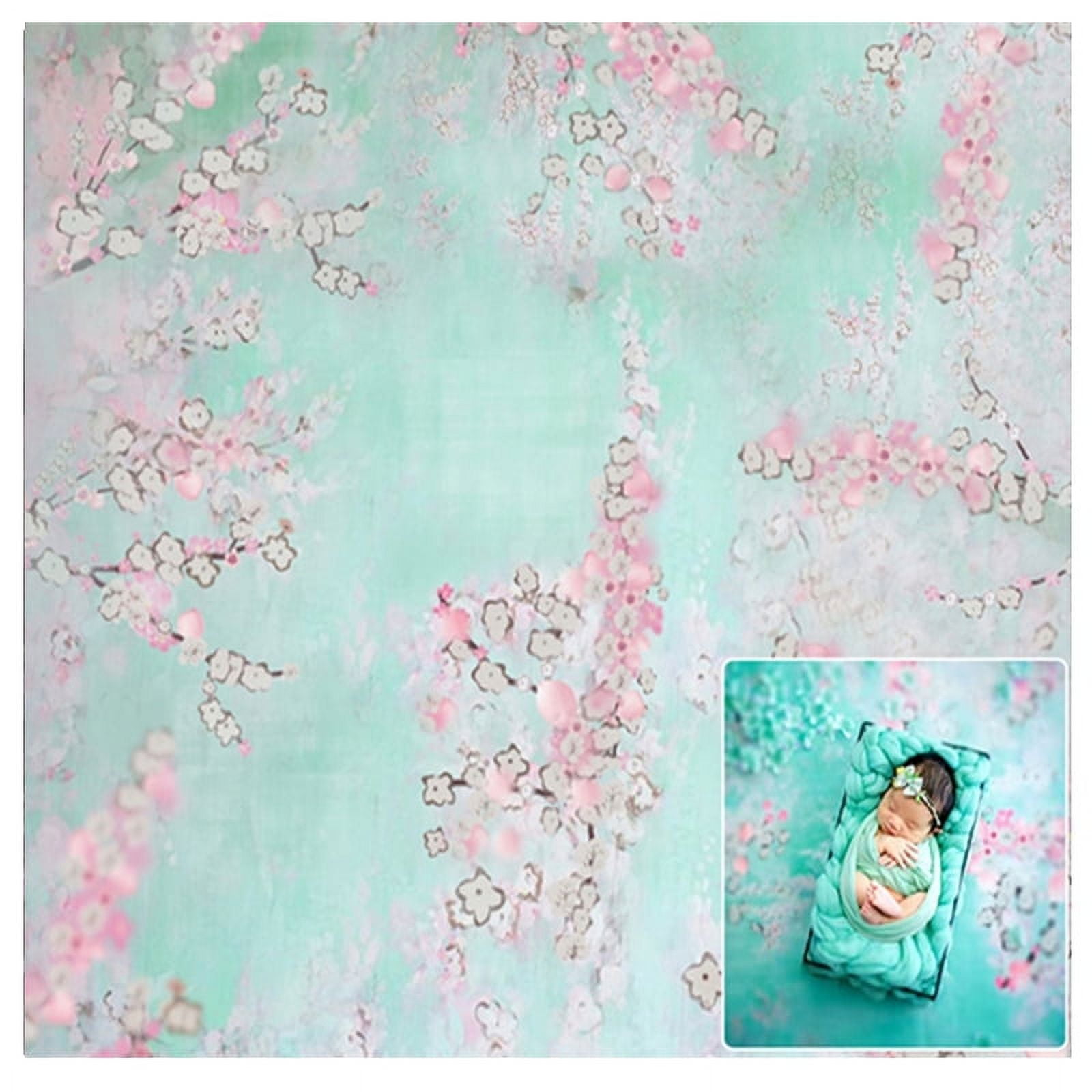 Flower Backdrop Custom Spring Newborn Baby Shower Pink Floral ...