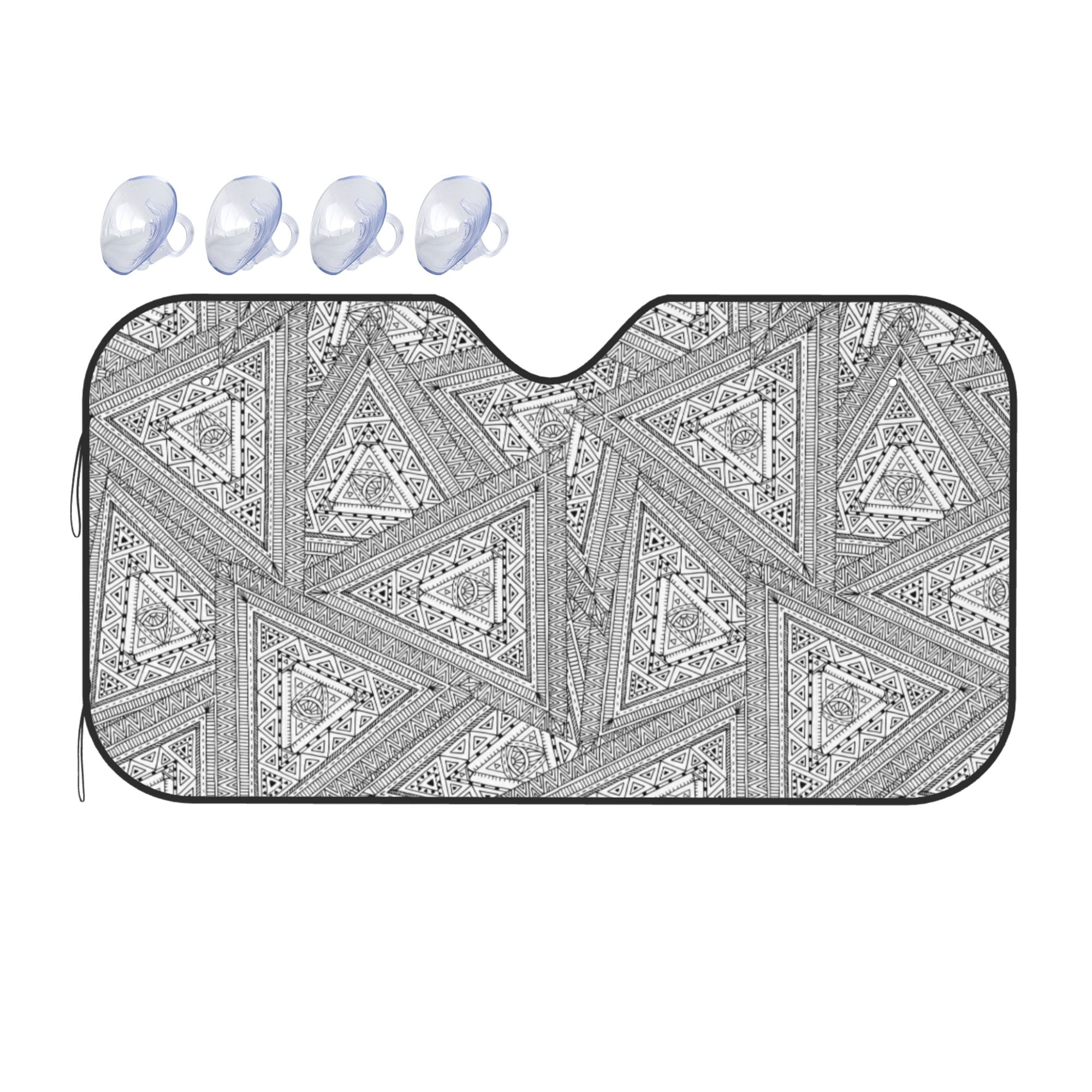 Flower Background 1-Piece Car Front Window Sunshade-Foldable for Most ...