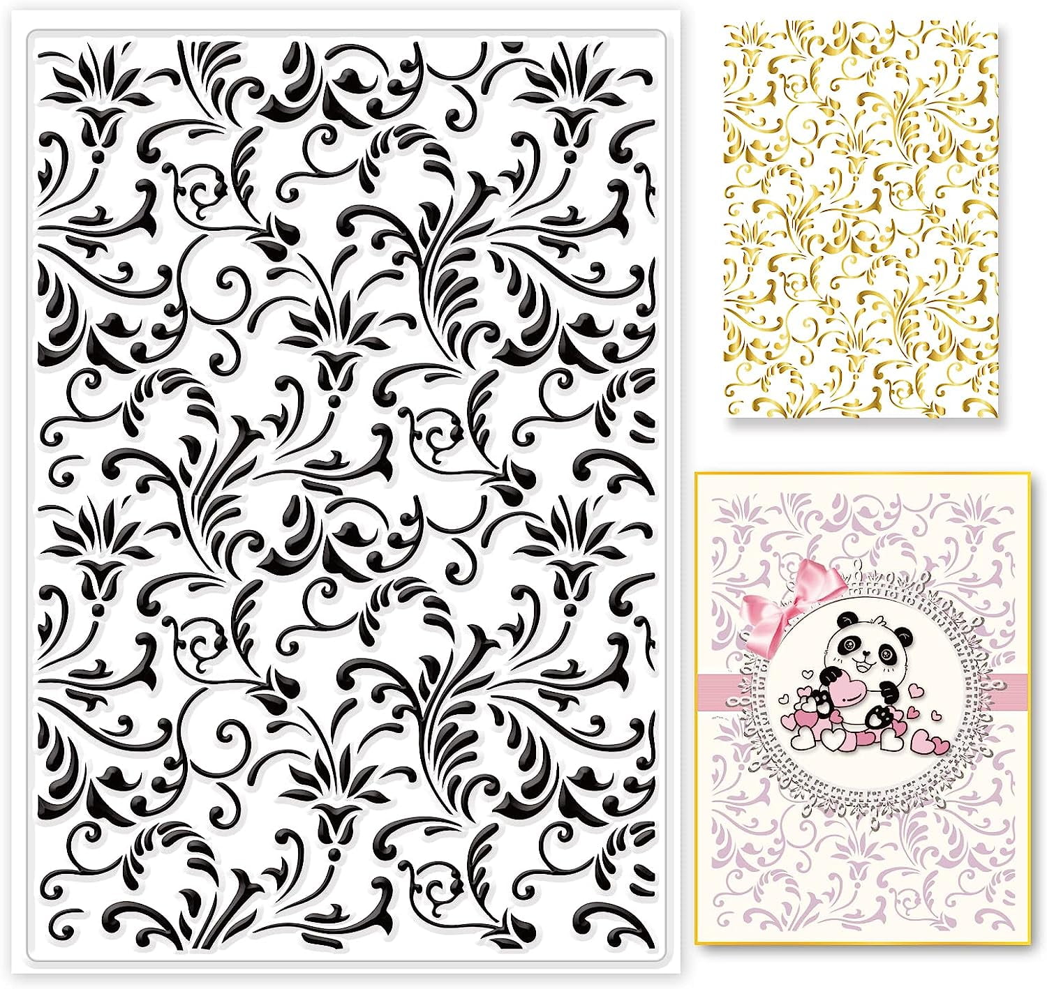 Flower Background Clear Stamp Card Cover Silicone Clear Stamp Floral ...
