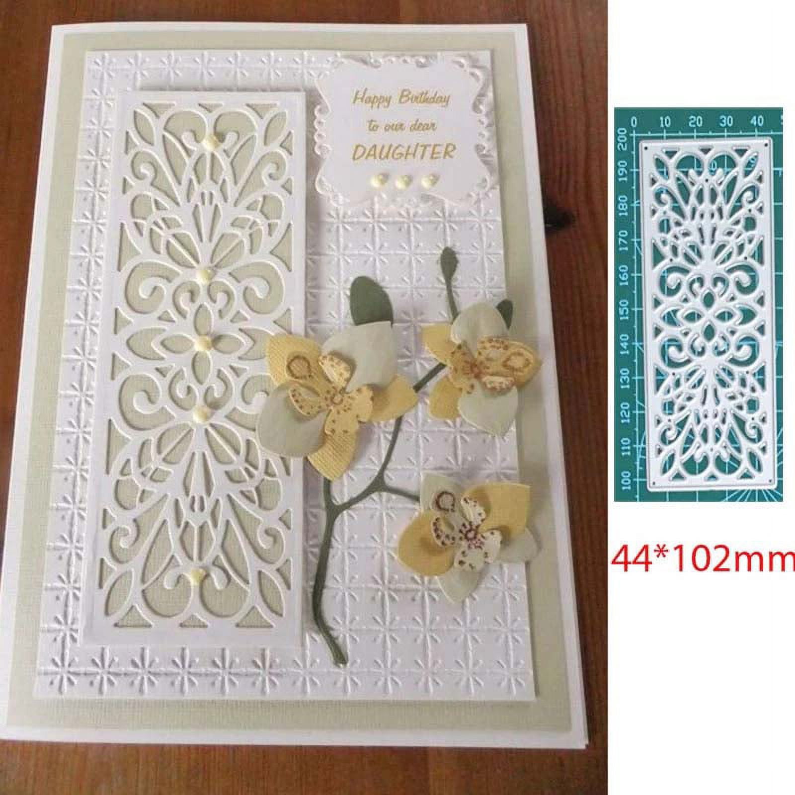 Flower Background Metal Die Cuts, Floral Stripe Frame Background ...