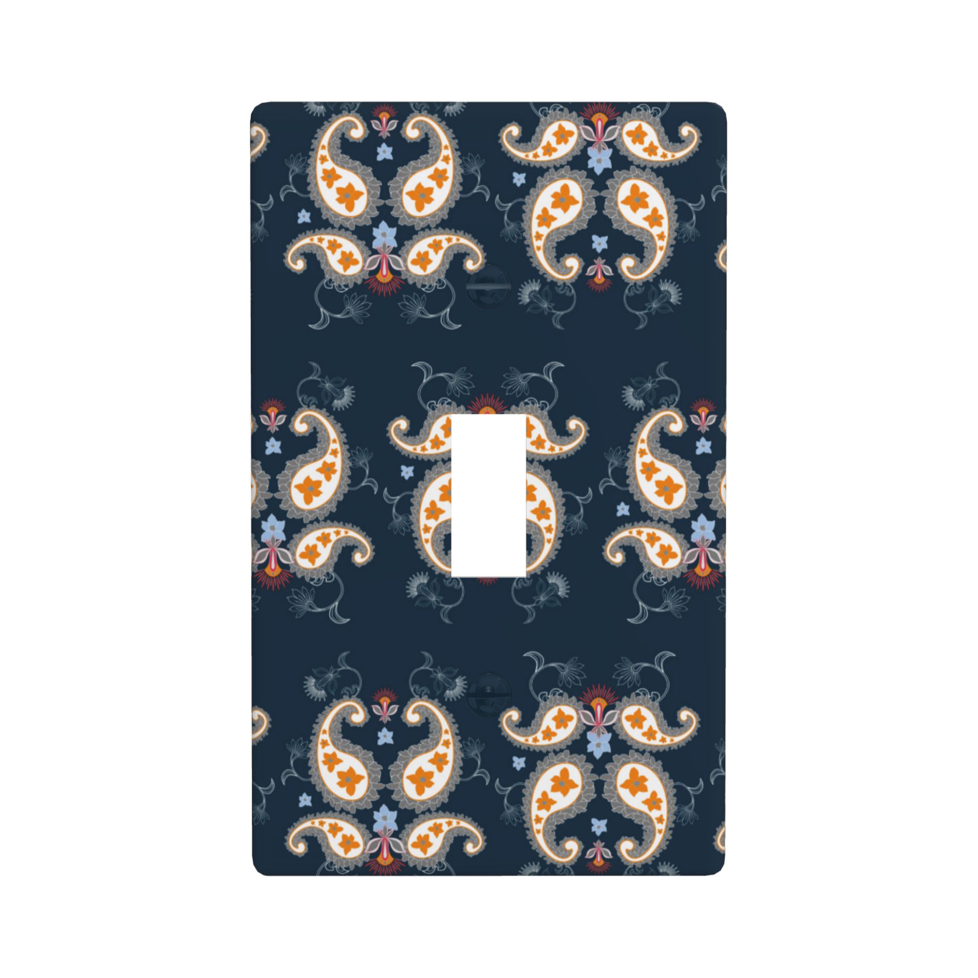 Flower Background Single Toggle Light Switch Plate Decorative Wall ...