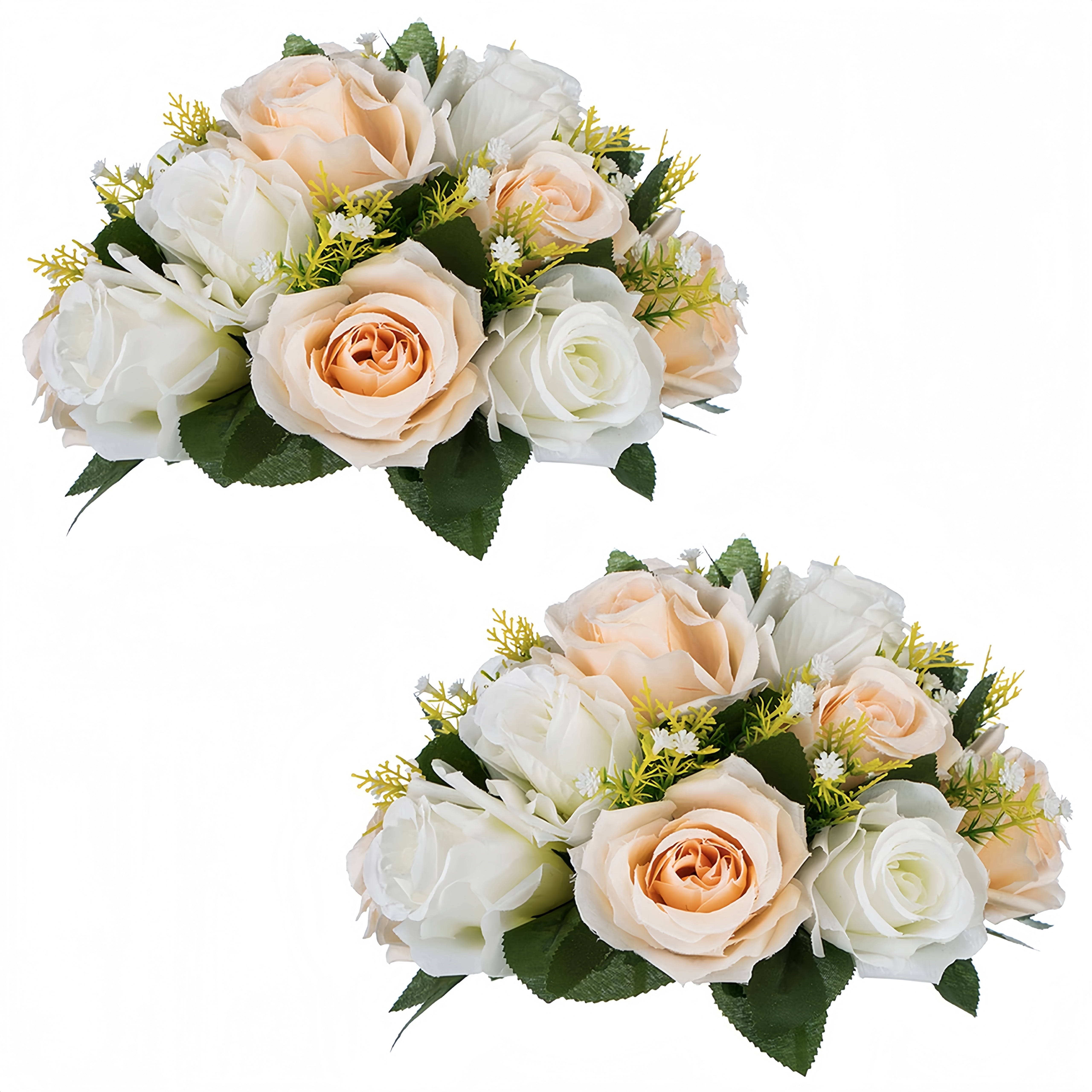 Flower Balls Wedding Rose Centerpieces, BAKIBO 2 Pcs Fake Flowers ...